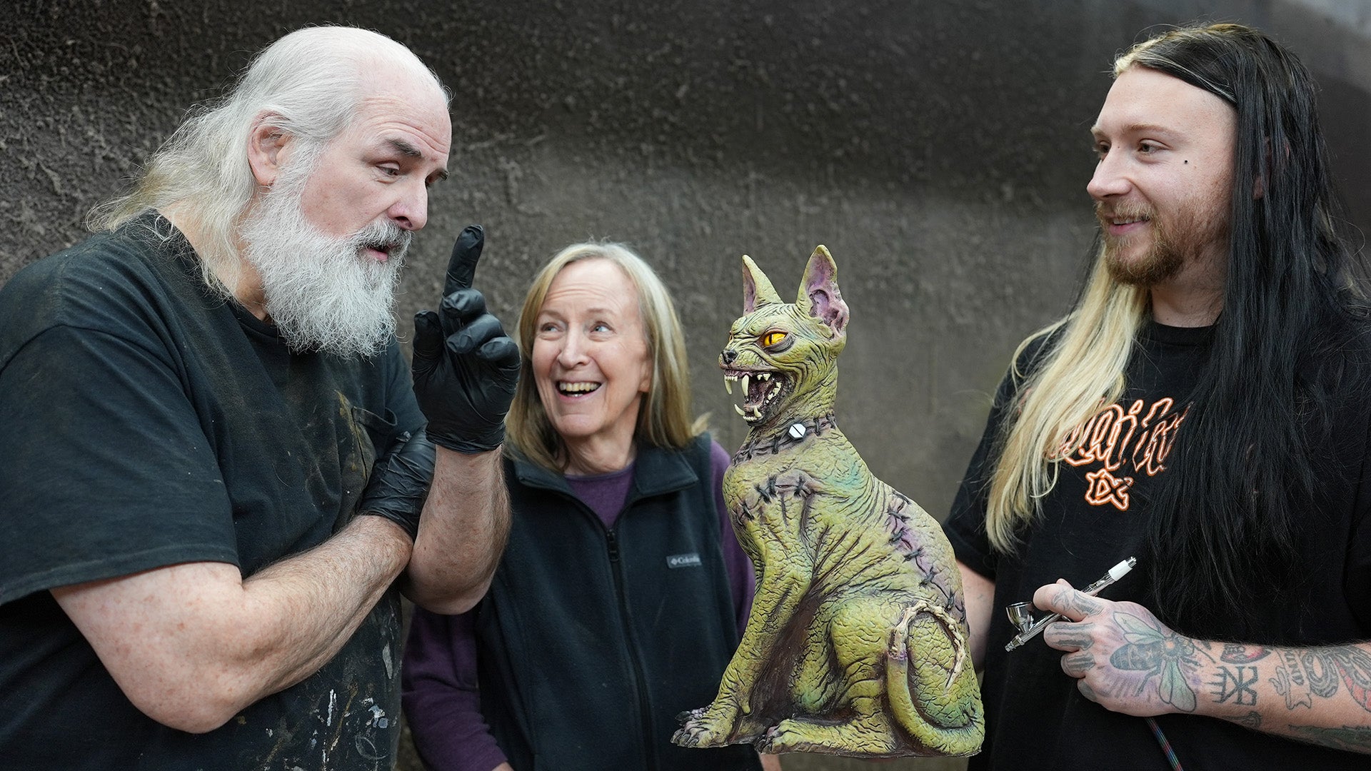 FrankenCat Halloween Cat Prop For Sale by Distortions Unlimited