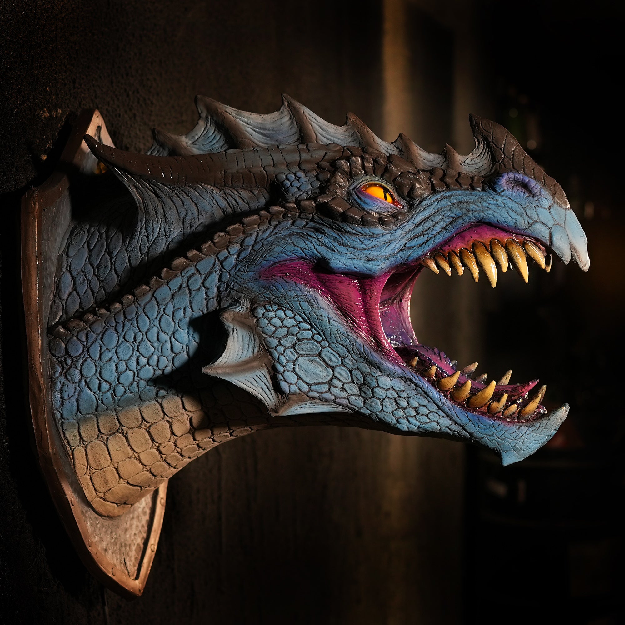 Mounted Dragon Head Wall Hanging Prop | Dragon Legends Fantasy Art ...