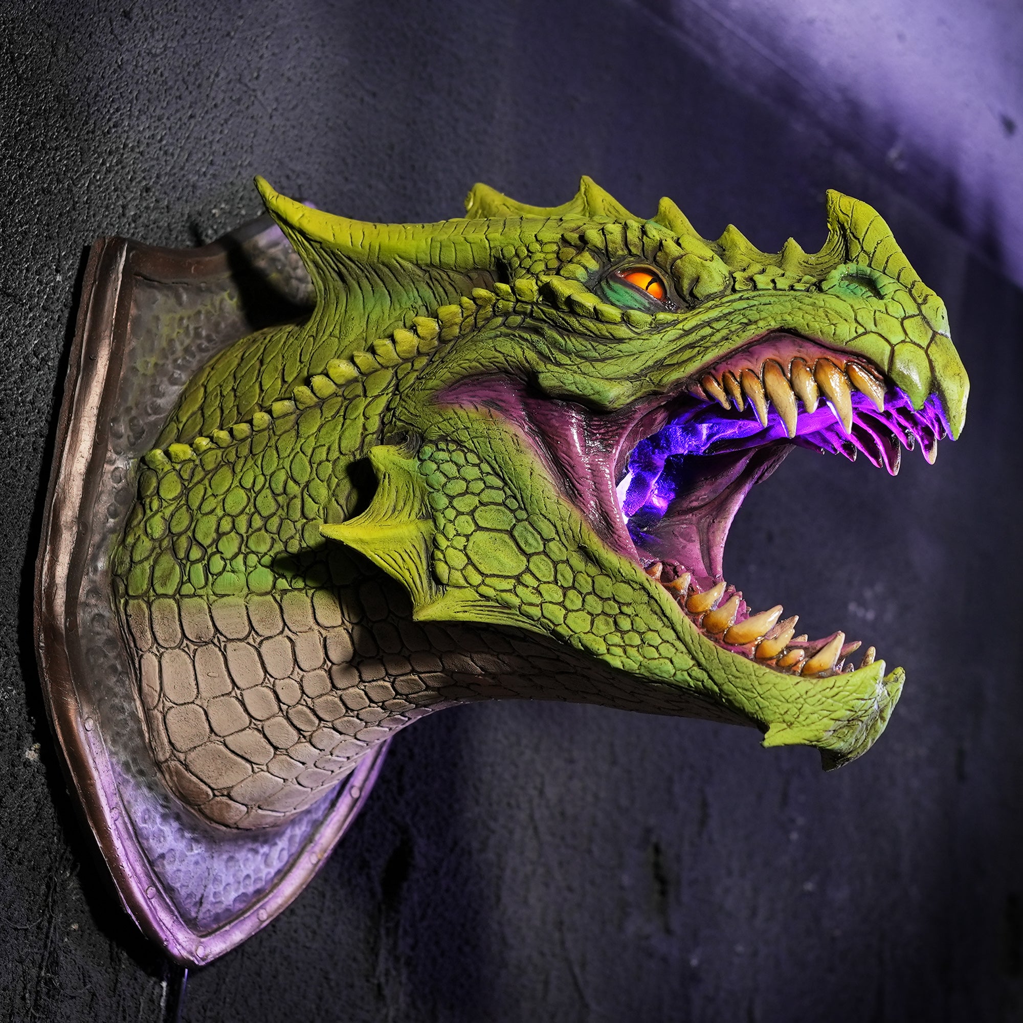 Mounted Dragon Head Wall Hanging Prop | Dragon Legends Fantasy Art ...