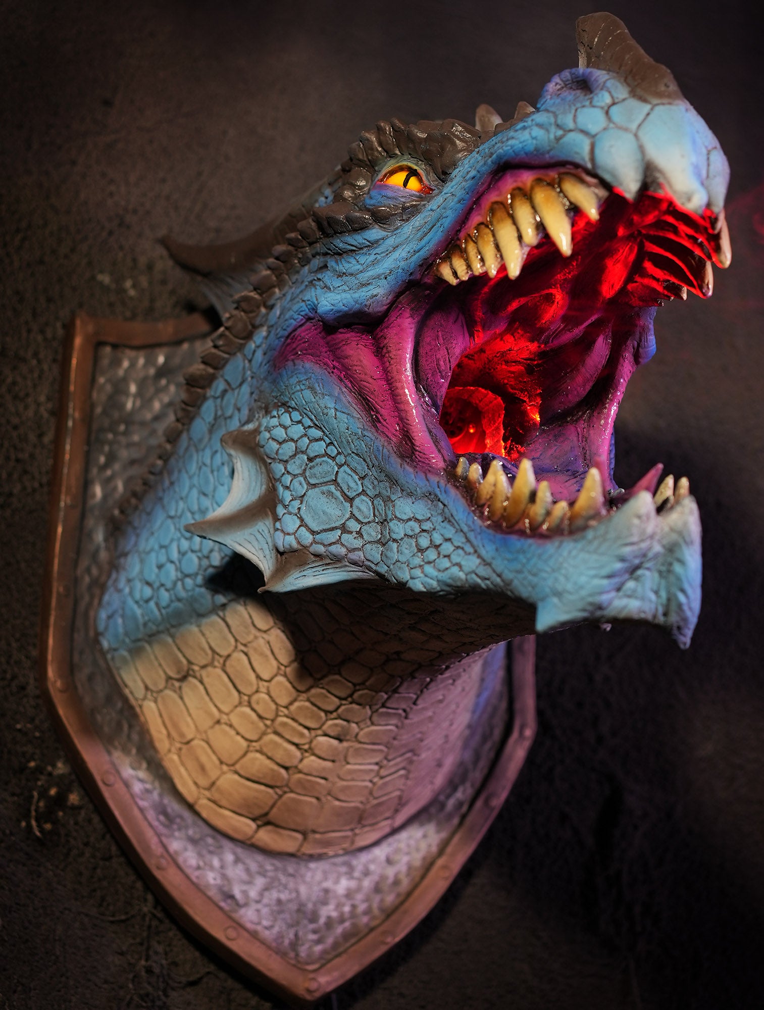 Mounted Dragon Head Wall Hanging Prop | Dragon Legends Fantasy Art ...