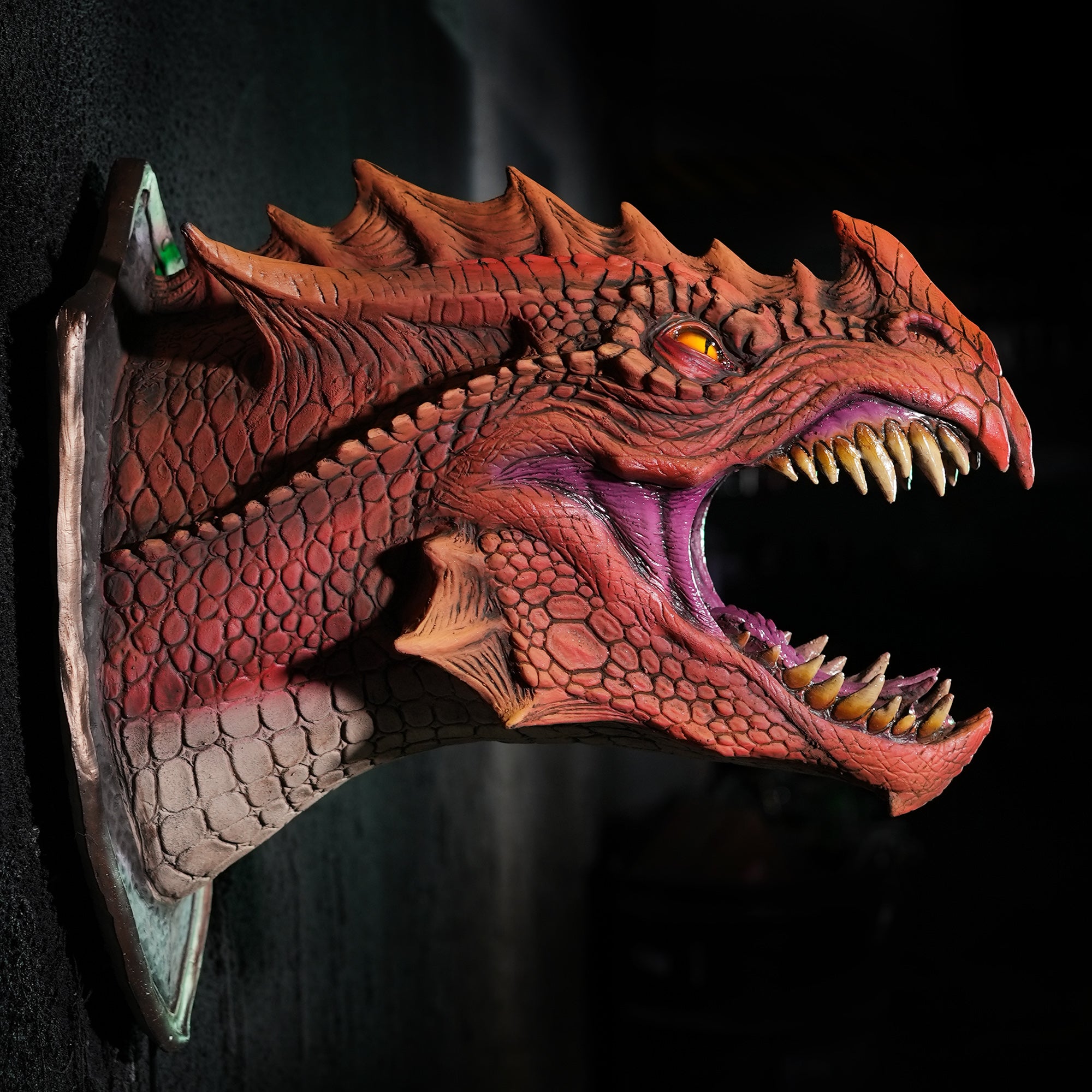 Mounted Dragon Head Wall Hanging Prop | Dragon Legends Fantasy Art ...
