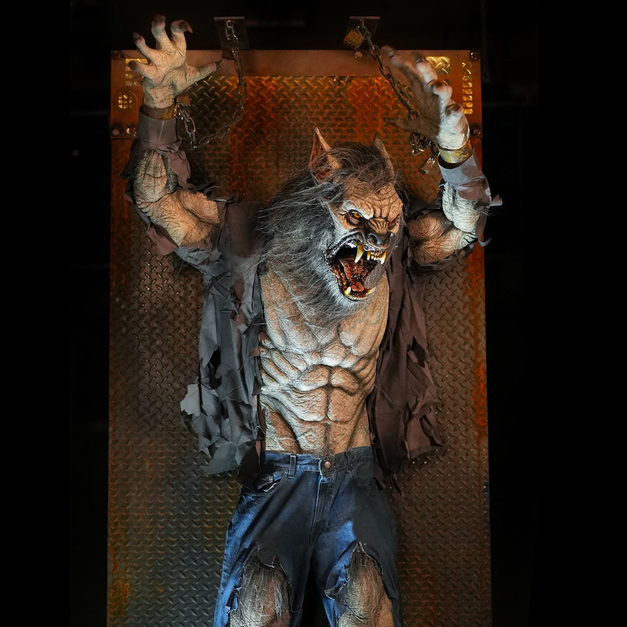 Scare Wolf Werewolf Animatronic Prop for Haunts and Halloween ...